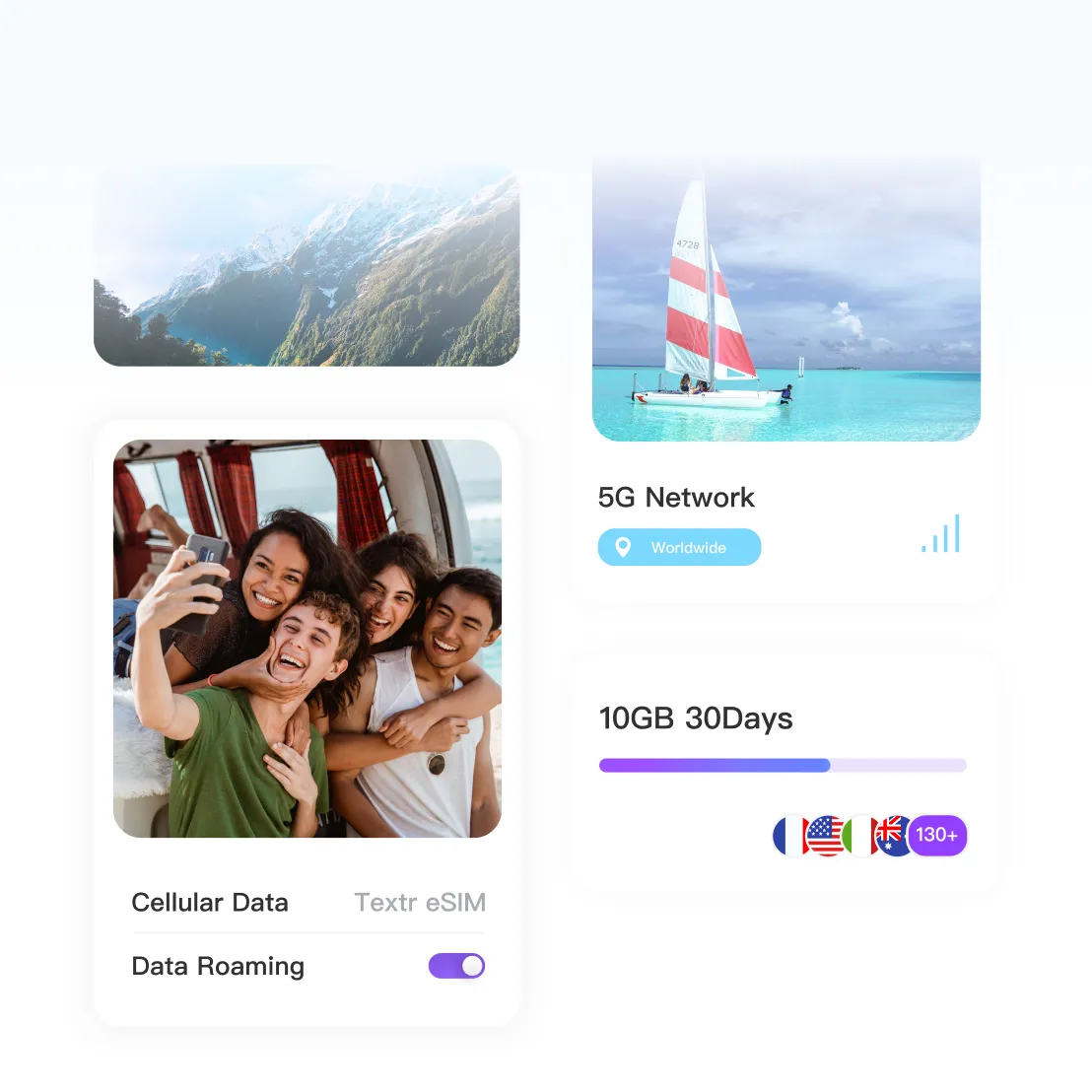 Textr eSIM｜畅享全球5G流量 回国数据套餐 境外旅行神器